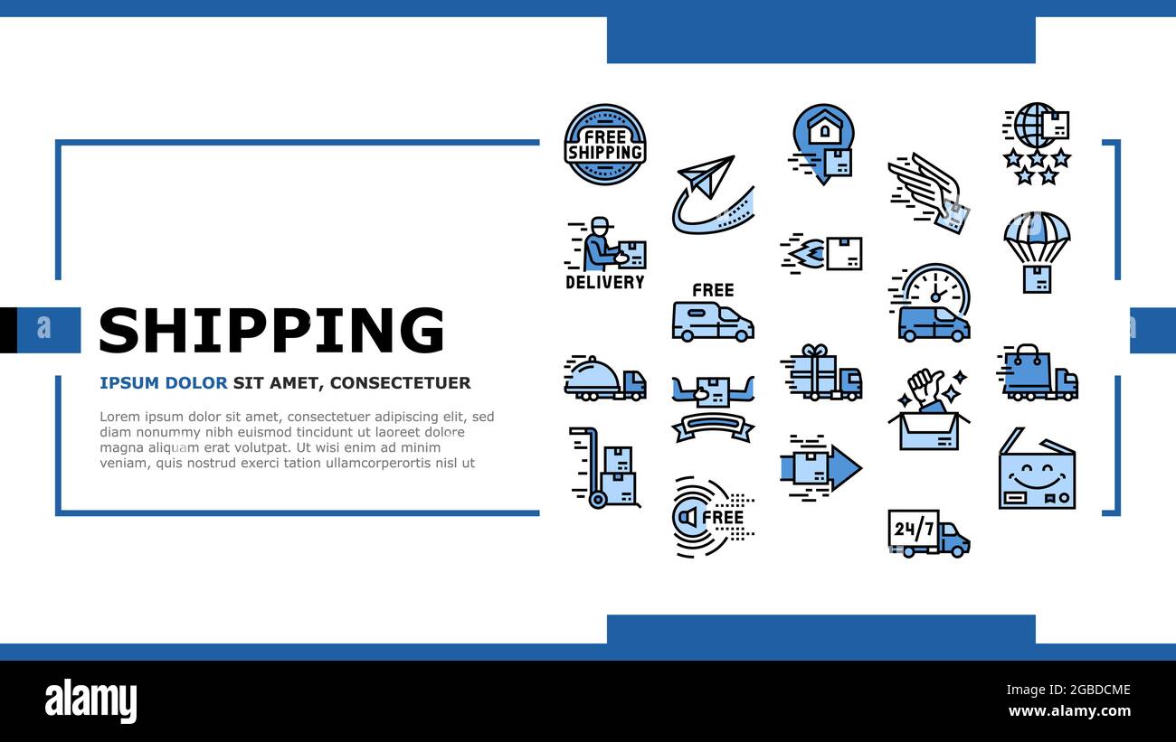 International aircraft free shipping Stock Vector Images - Alamy