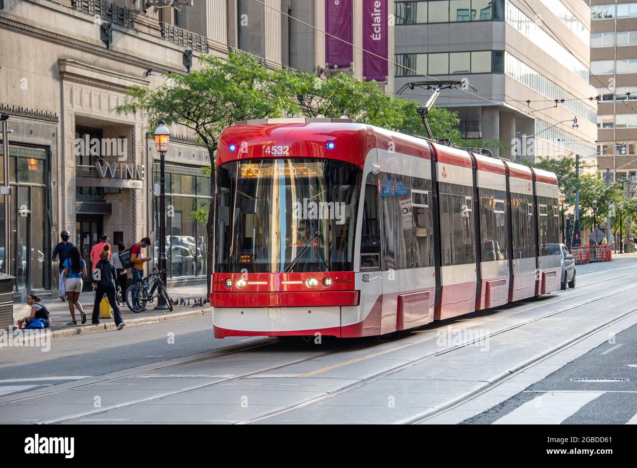 Bombardier Tramway or Streetcar, Toronto, Canada Stock Photo - Alamy