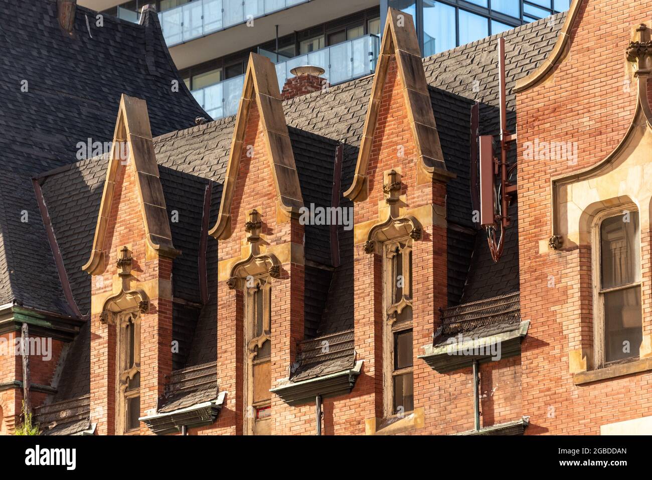Colonial low rise architecture along Yonge Street in the downtown ...