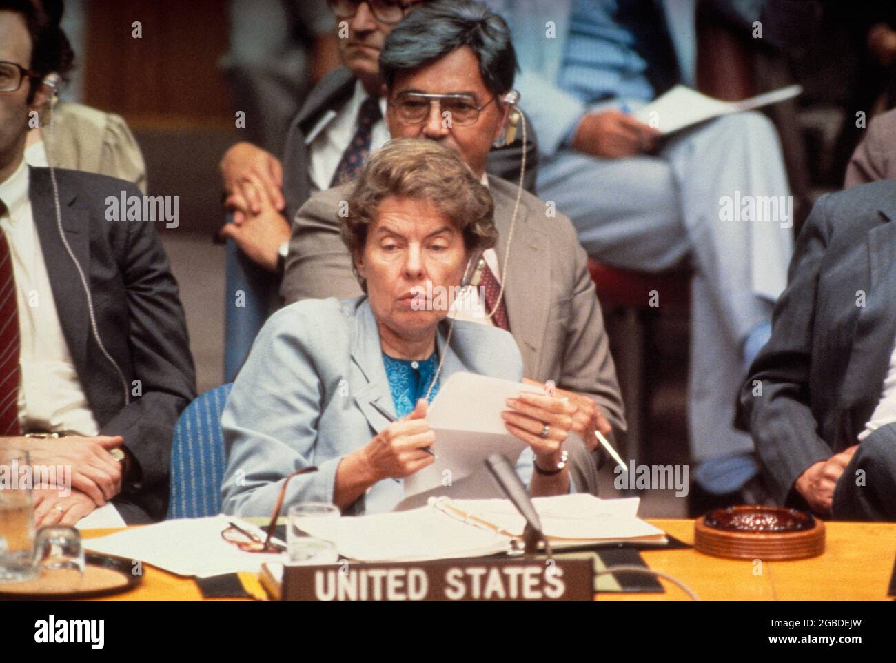 U.S. Ambassador to the United Nations Jeane Kirkpatrick, United Nations ...