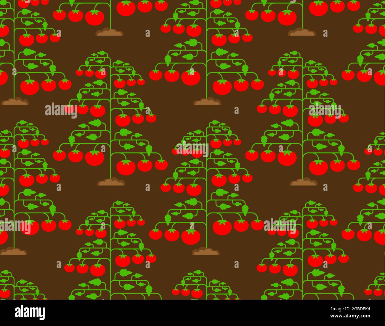 Tomato bush pattern seamless. Tomatos background. vector texture Stock ...