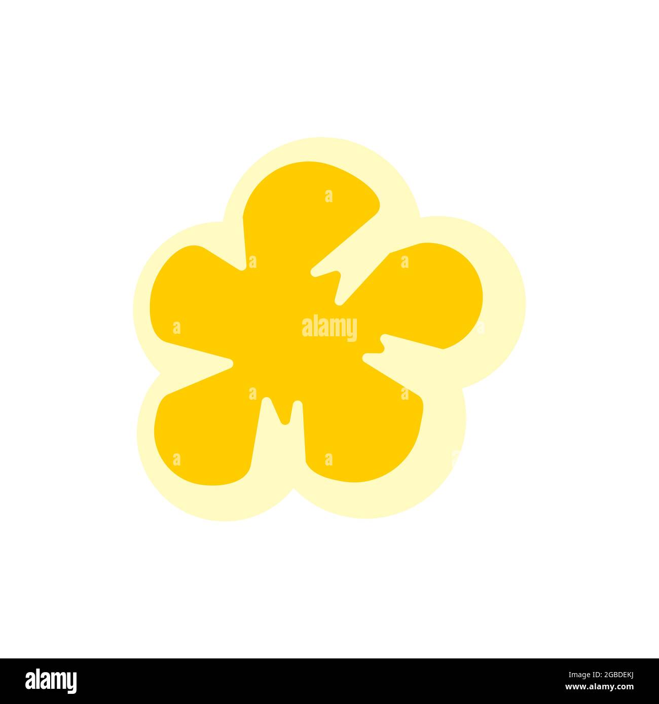 Popcorn piece isolated. Sweetness snack vector illustration Stock ...