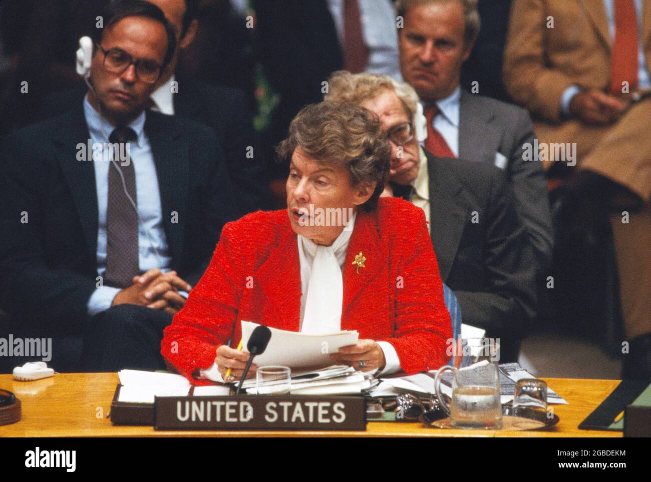 U.S. Ambassador to the United Nations Jeane Kirkpatrick, United Nations ...