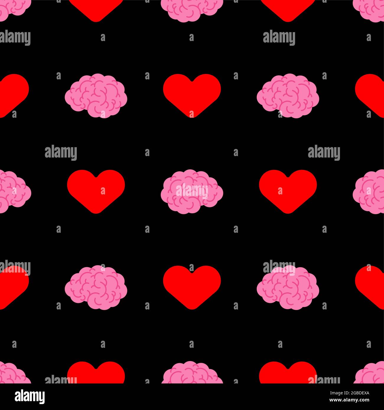 Heart brain connection Stock Vector Images - Alamy