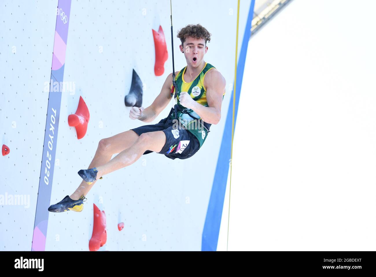 COSSER Christopher (RSA), AUGUST 3, 2021 - Sport Climbing : Men's Combined Qualification Speed ...