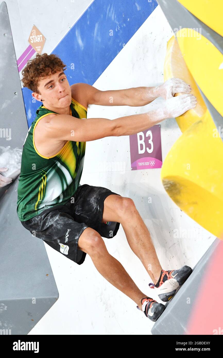 Tokyo, Japan. Credit: MATSUO. 3rd Aug, 2021. COSSER Christopher (RSA) Sport Climbing : Men's ...