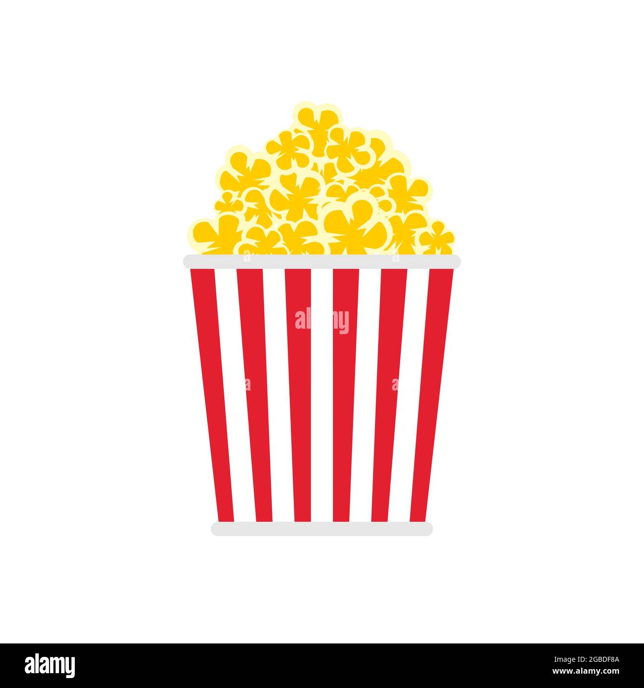 Popcorn box isolated. Sweetness snack vector illustration Stock Vector ...