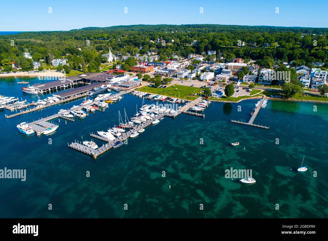 Harbor Springs Michigan on Little Traverse Bay and Lake Michigan. A ...
