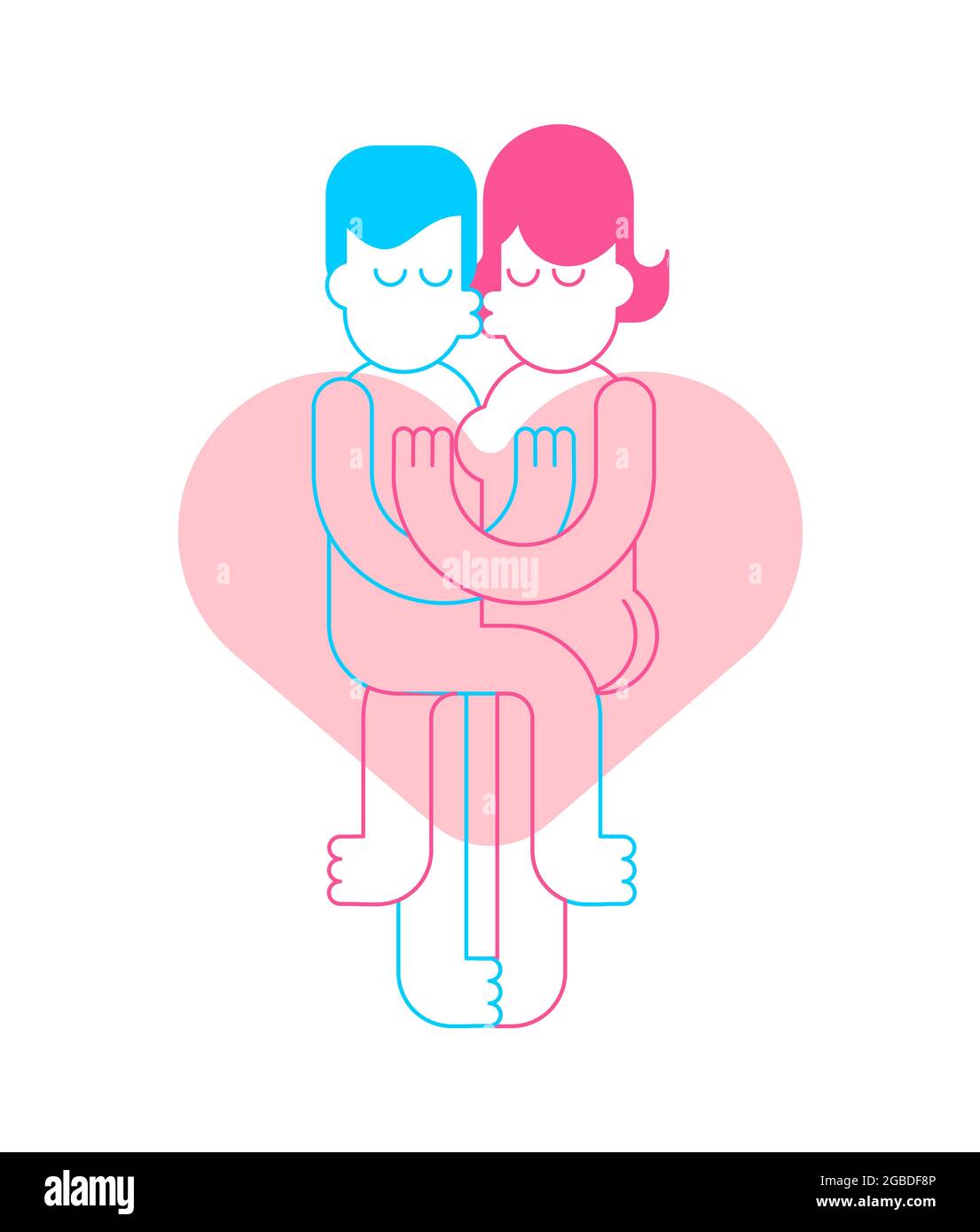 Couple in love. Feeling Love. vector illustration Stock Vector Image ...