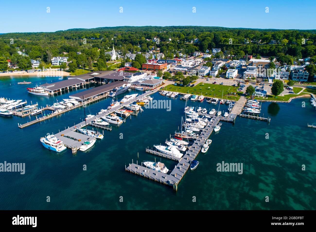 Harbor Springs Michigan on Little Traverse Bay and Lake Michigan. A ...