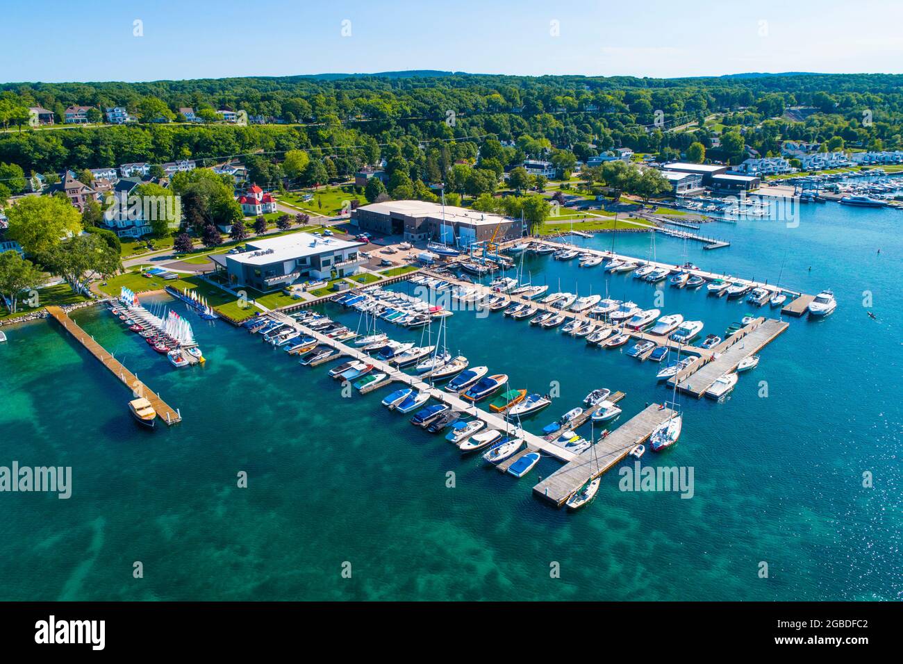 Harbor Springs Michigan on Little Traverse Bay and Lake Michigan. A ...