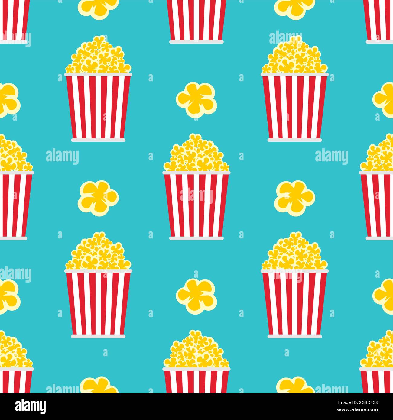 Popcorn pattern seamless. Sweetness background. vector texture Stock ...