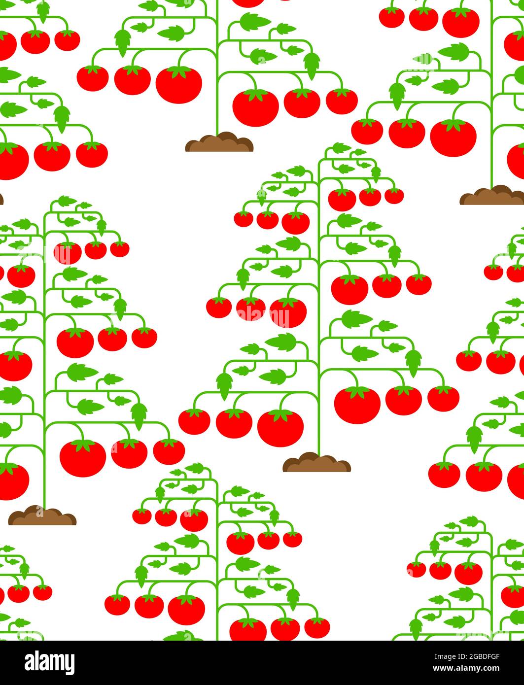 Tomato bush pattern seamless. Tomatos background. vector texture Stock ...