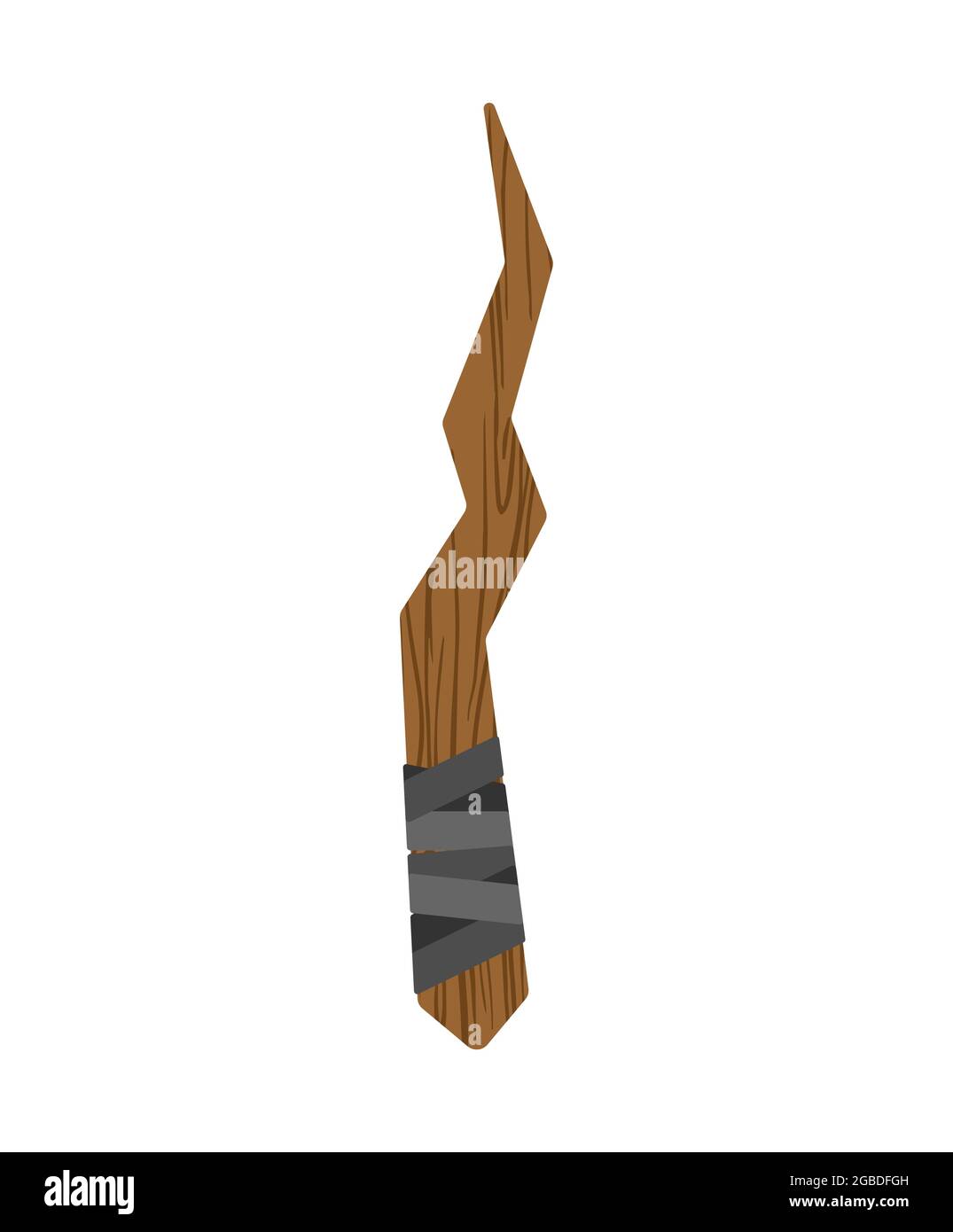Wooden magic wand magician isolated. vector illustration Stock Vector ...