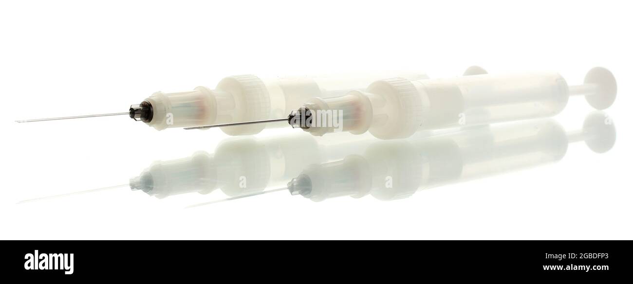 syringes monovet isolated on white Stock Photo - Alamy