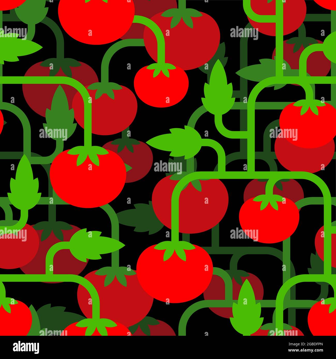Tomato bush pattern seamless. Tomatos background. vector texture Stock ...