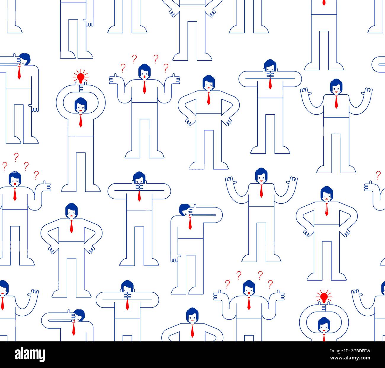 Office worker pattern seamless. Businessman background. vector texture Stock Vector Image & Art ...