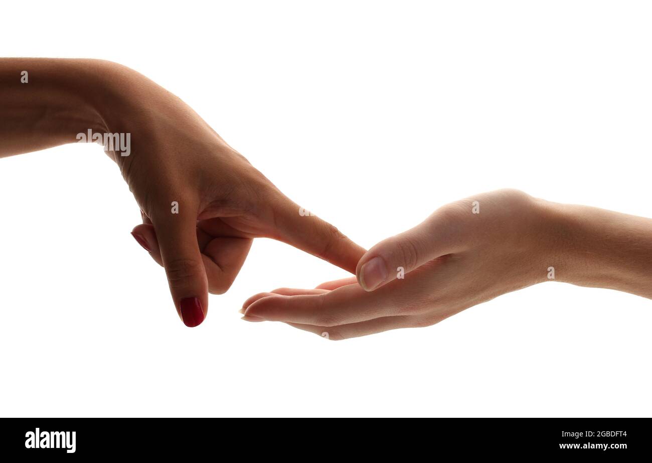Palmistry palm reading Cut Out Stock Images & Pictures - Alamy