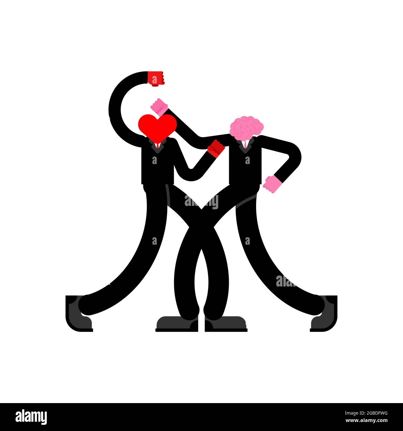 Battle of the brains Stock Vector Images - Alamy