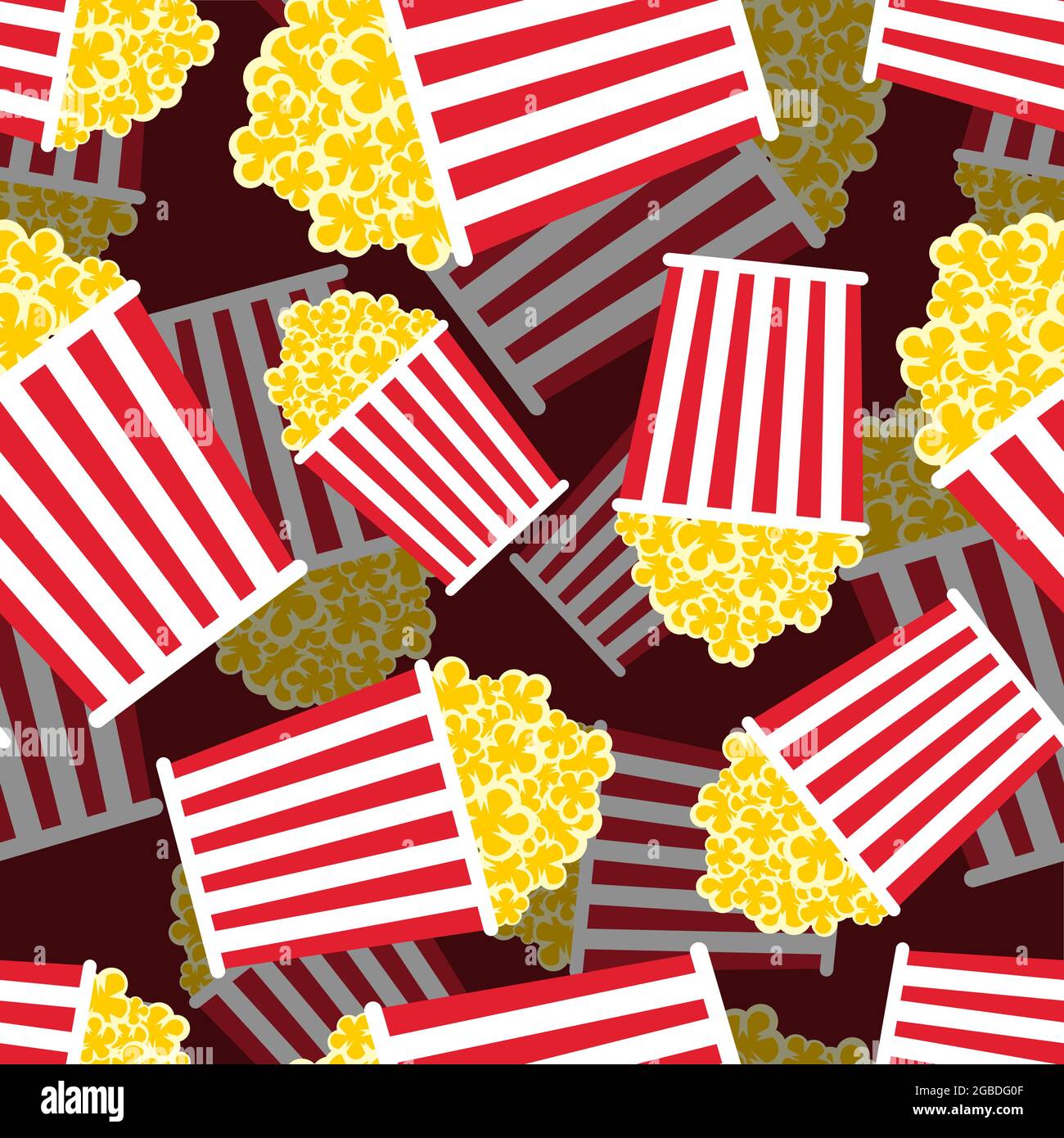 Popcorn pattern seamless. Sweetness background. vector texture Stock ...