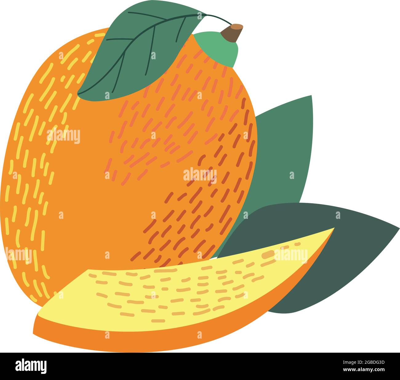 Ripe mango fruit half Stock Vector Images - Alamy