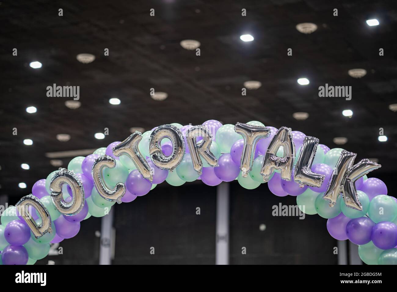 Decorative balloons with doctor talk letters Stock Photo - Alamy