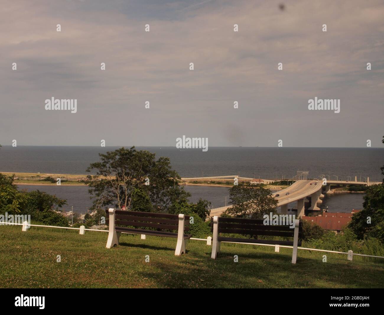 Overlook from the Twin Lights in Atlantic Highlands, New Jersey Stock ...