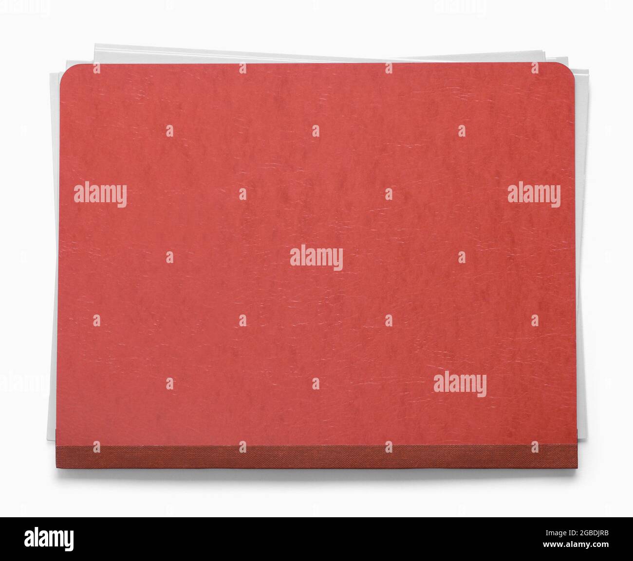 Closed Folder with Paper Cut Out on White Stock Photo - Alamy