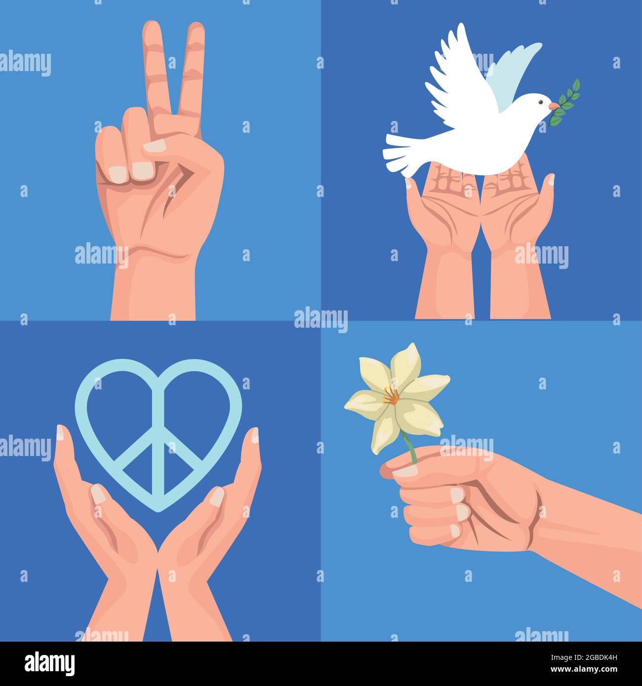 four peace icons Stock Vector Image & Art - Alamy