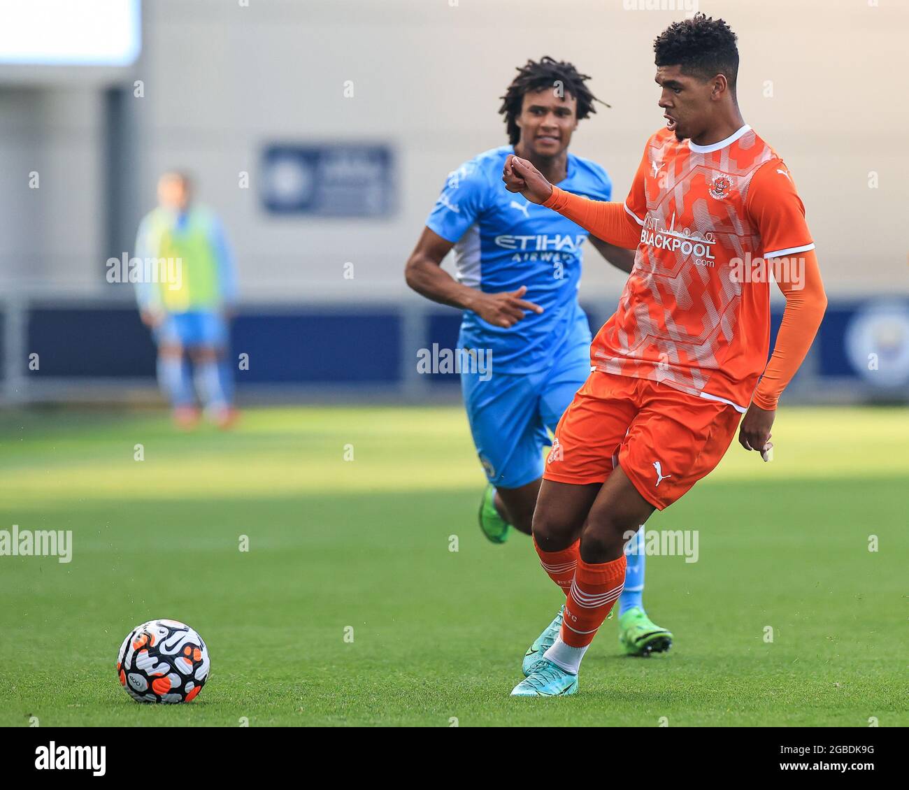 Tyreece John-Jules of Blackpool in action during the game Stock Photo ...