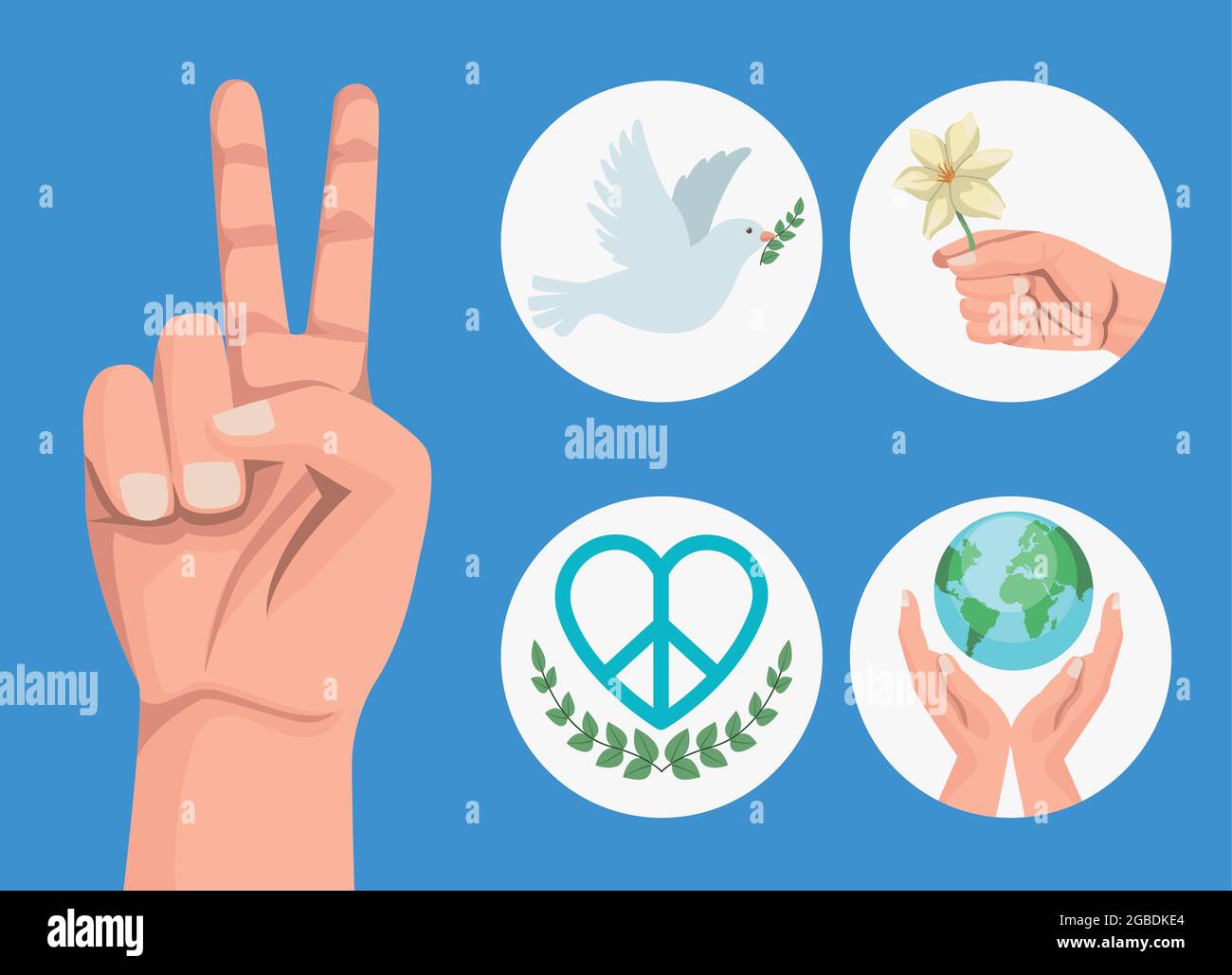 five peace icons Stock Vector Image & Art - Alamy