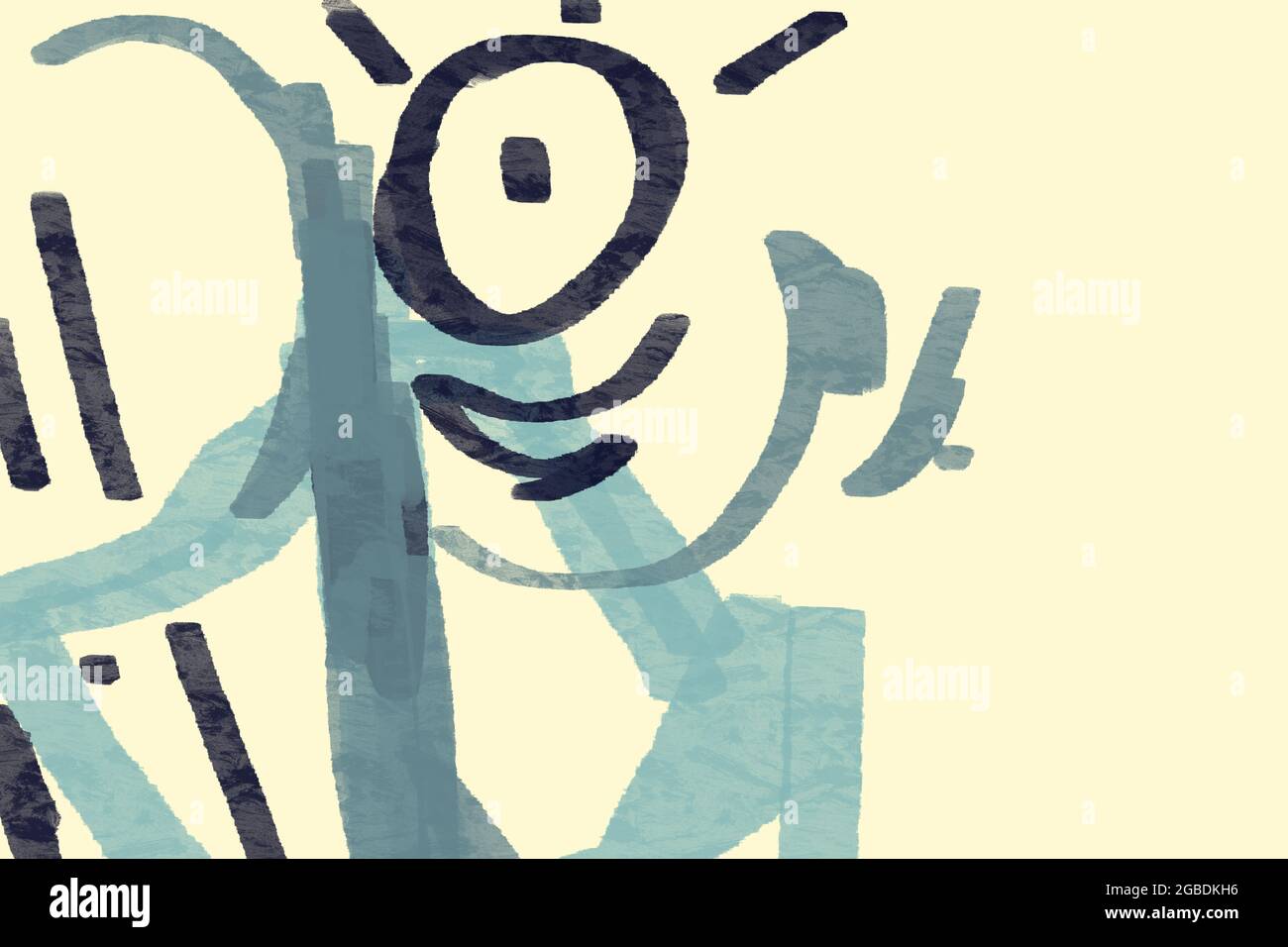 Scary and frightening figure of an eye with watercolor brush stroke ...