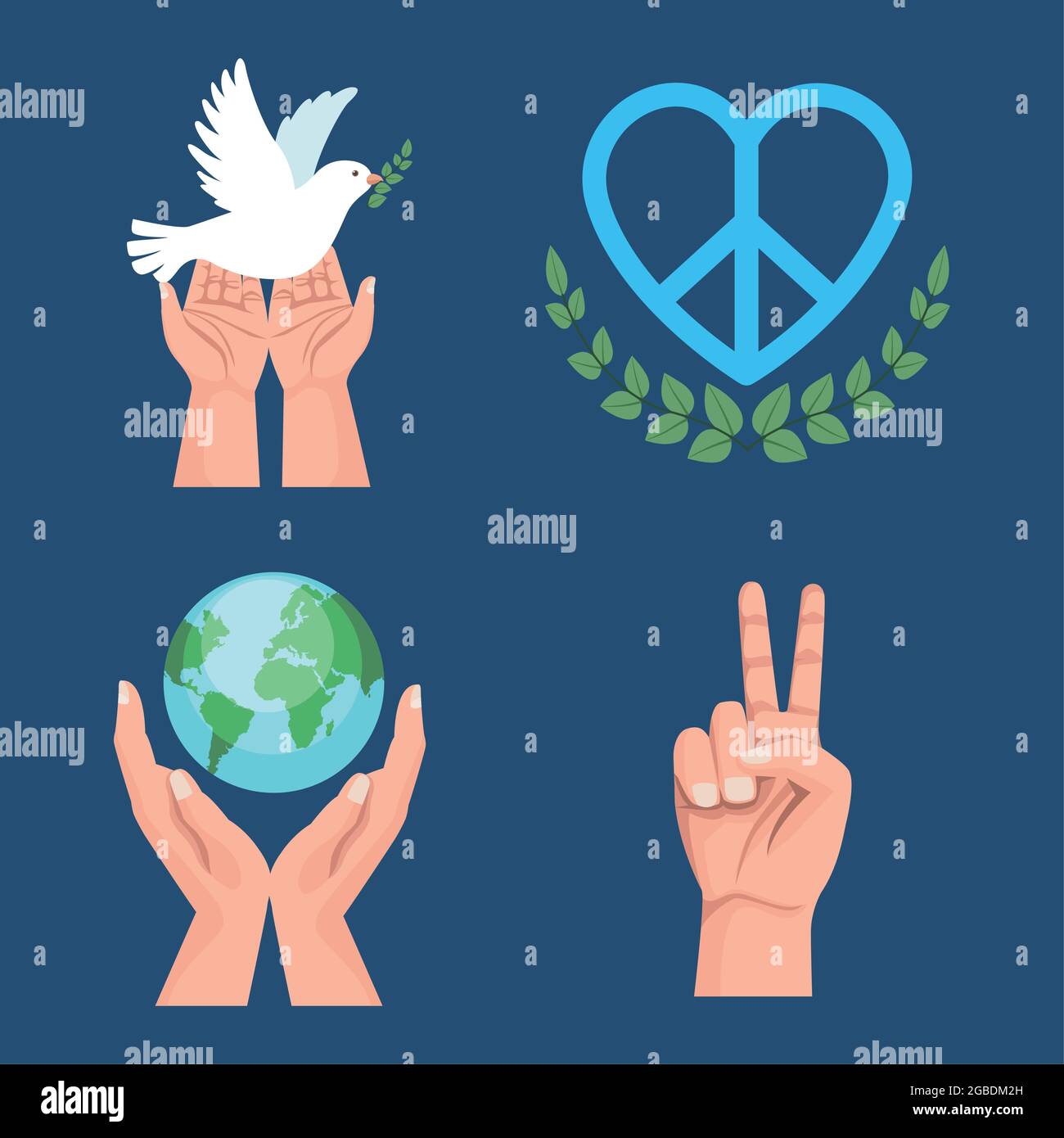 peace four icons Stock Vector Image & Art - Alamy