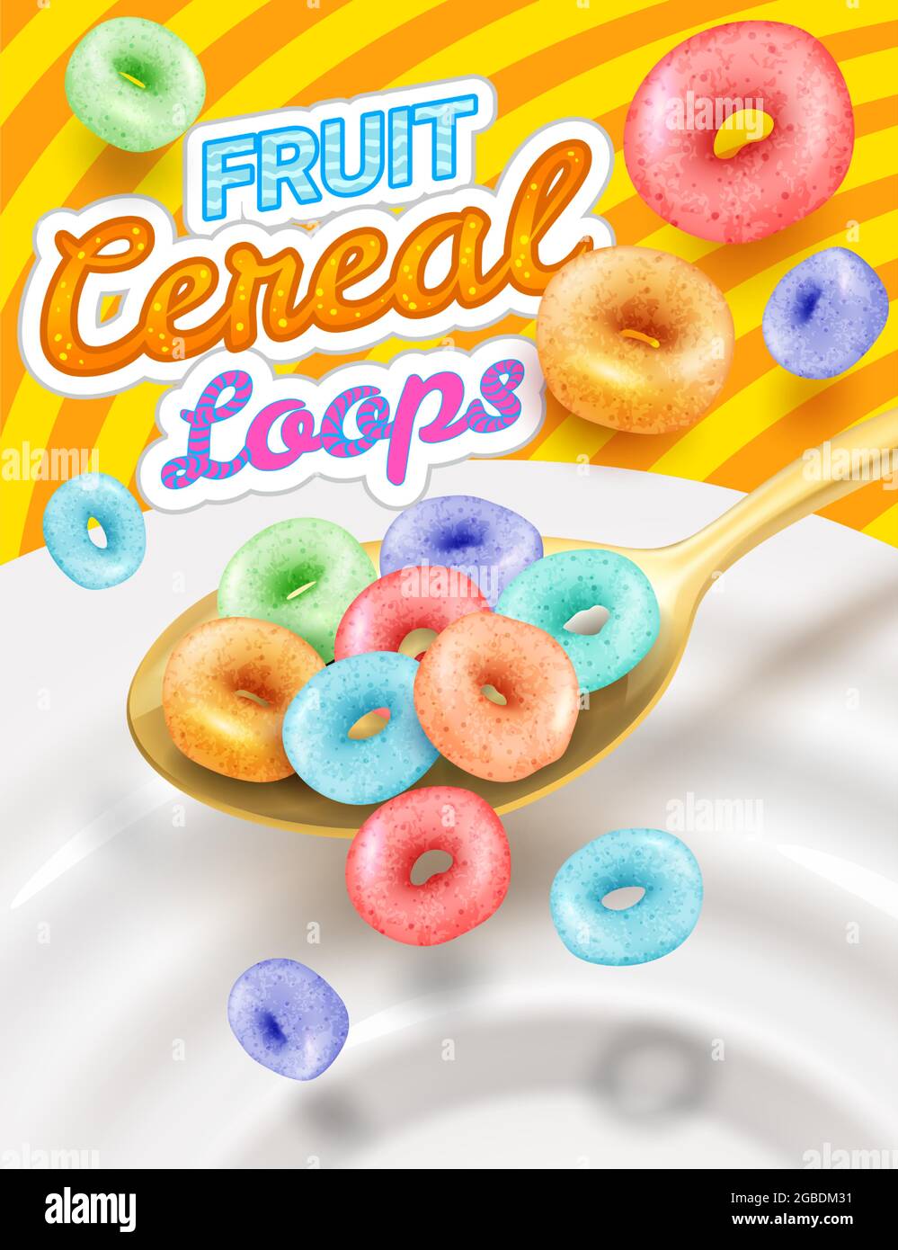 Falling cereal flakes Stock Vector Images - Alamy