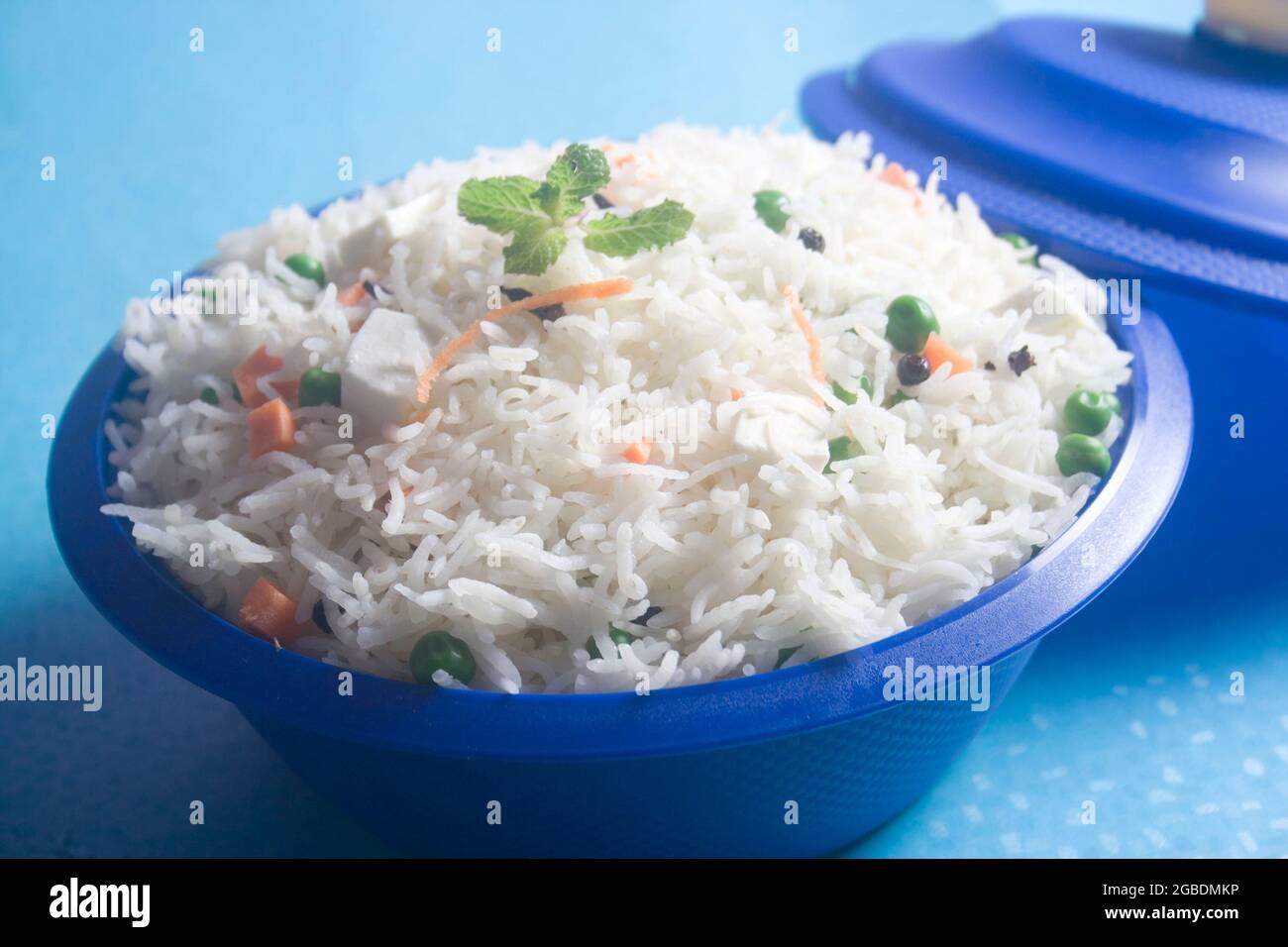 indian rice dish or veg biryani, veg pulav, Indian vegetable pulao in a ...