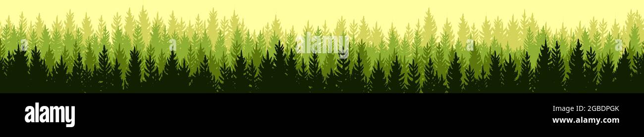 Taiga winter Stock Vector Images - Alamy