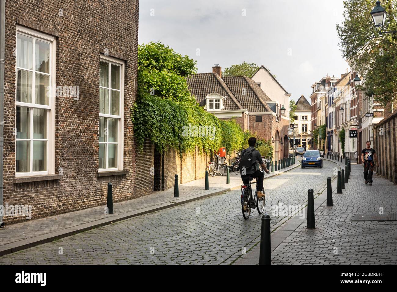 Breda, The Netherlands June 28th 2021. Street in the city centre with ...