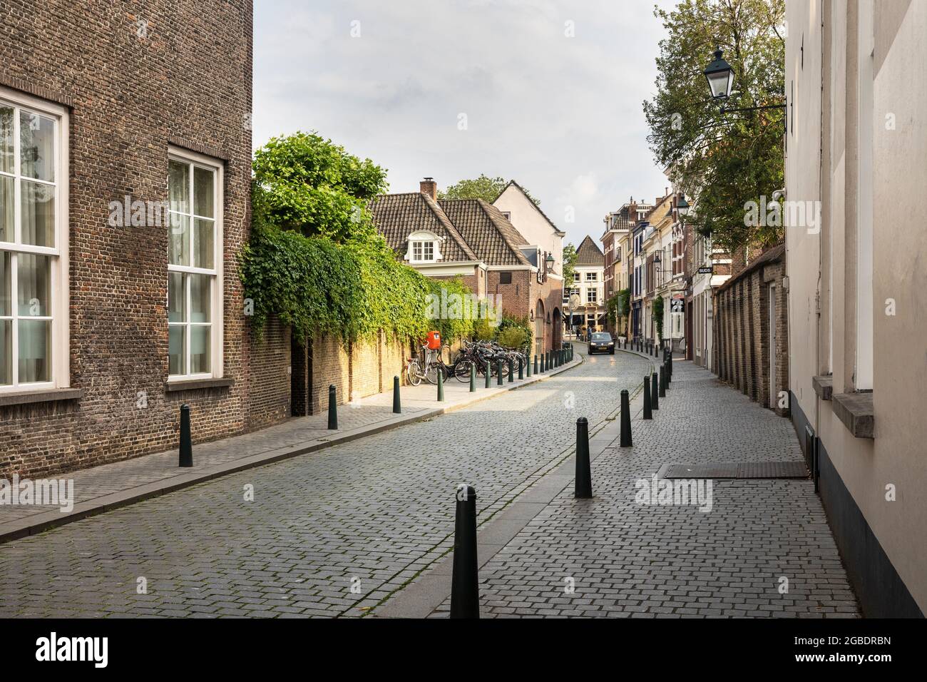 Breda, The Netherlands June 28th 2021. Street in the city centre with ...