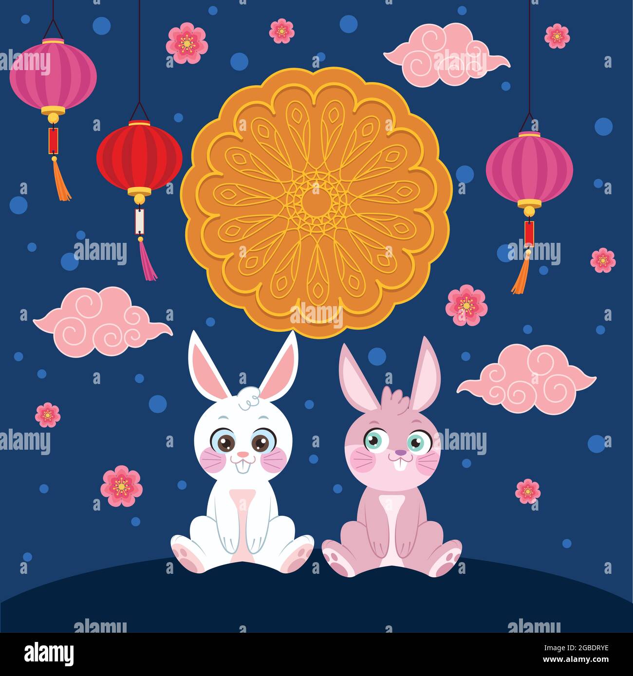 chinese moon festival celebration Stock Vector Image & Art - Alamy