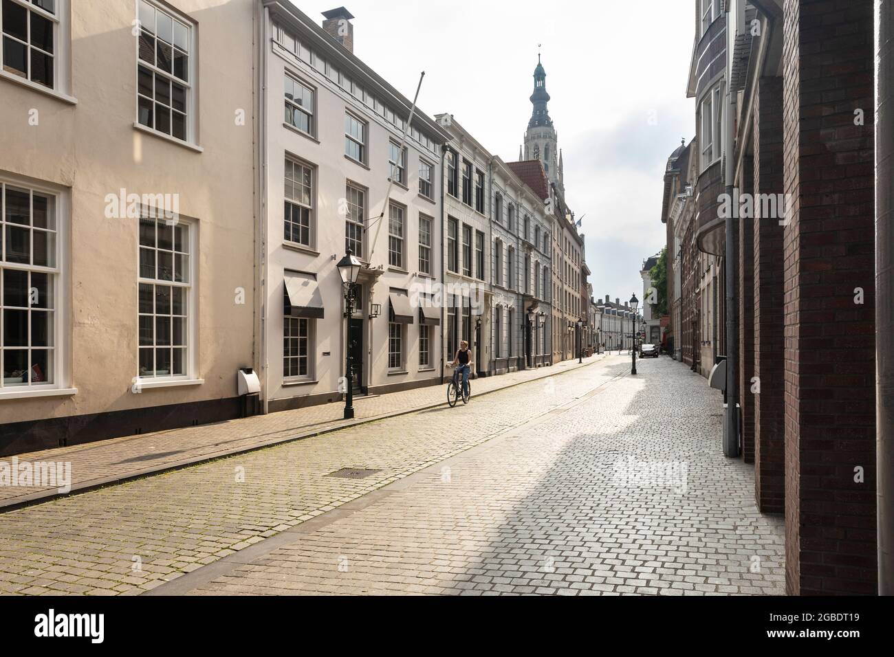 Breda, The Netherlands June 28th 2021. A street in the city centre with ...