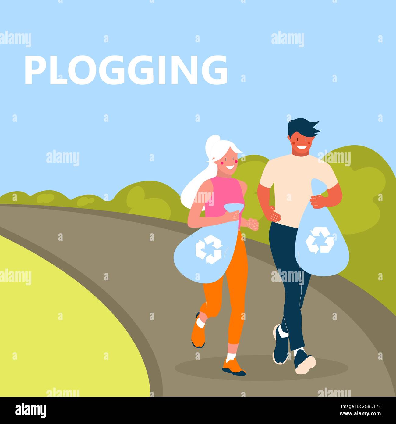 Go plogging Stock Vector Images - Alamy