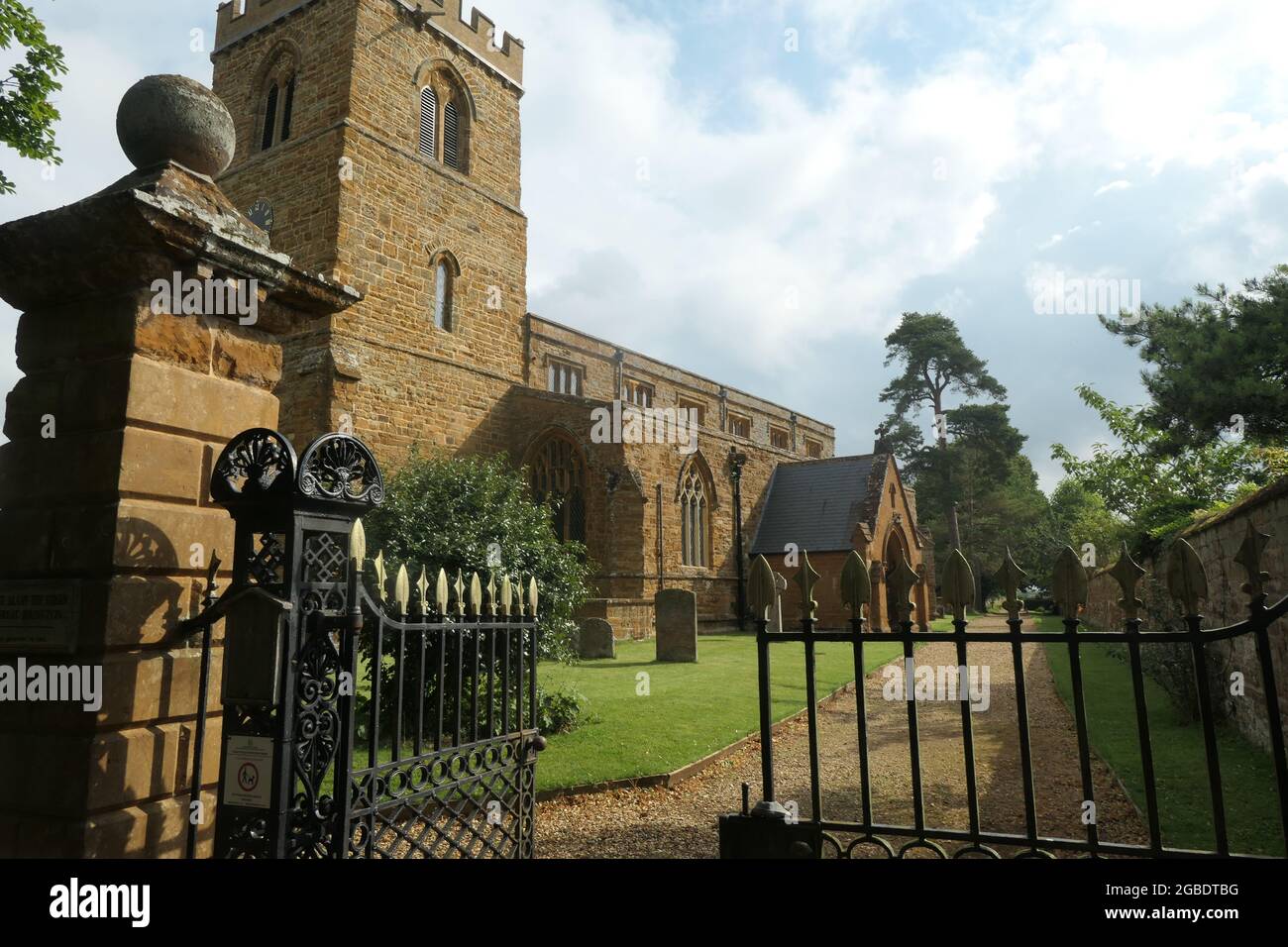 entrance gates to the church for Diana Spencer princess of Wales She is ...