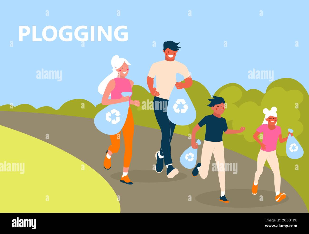 Go plogging Stock Vector Images - Alamy