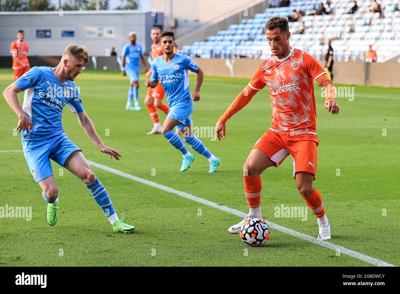 Jerry Yates of Blackpool in action during the game Stock Photo - Alamy