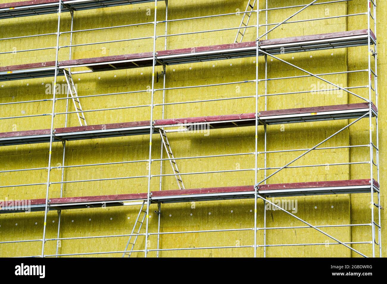 house exterior wall heat insulation with mineral wool slabs Stock Photo ...