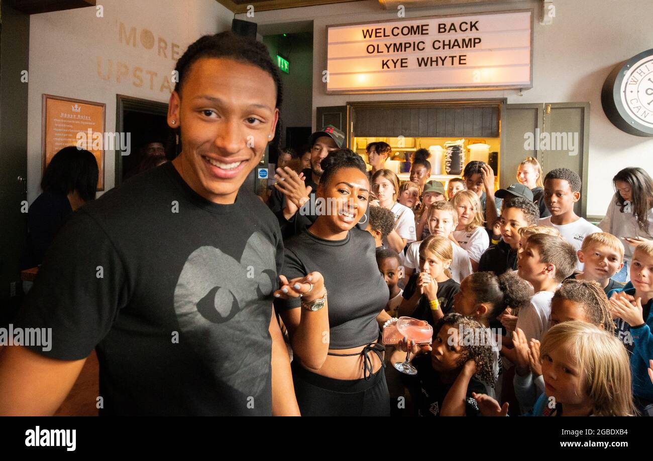 Silver medallist BMXer Kye White at a welcome home party at the Prince ...
