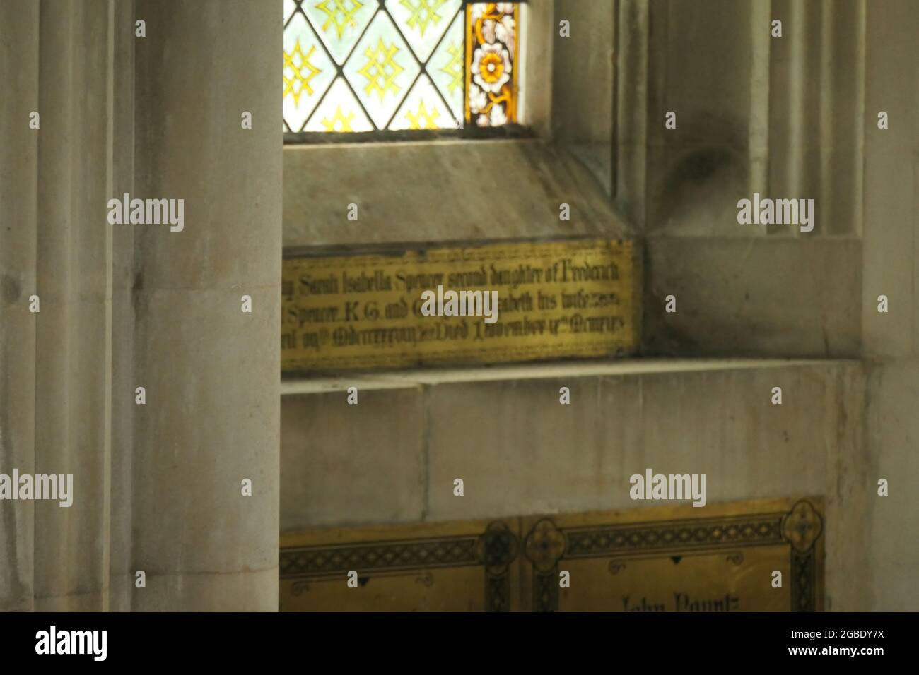 Plaque in the crypt for Diana Spencer princess of Wales Church buried ...