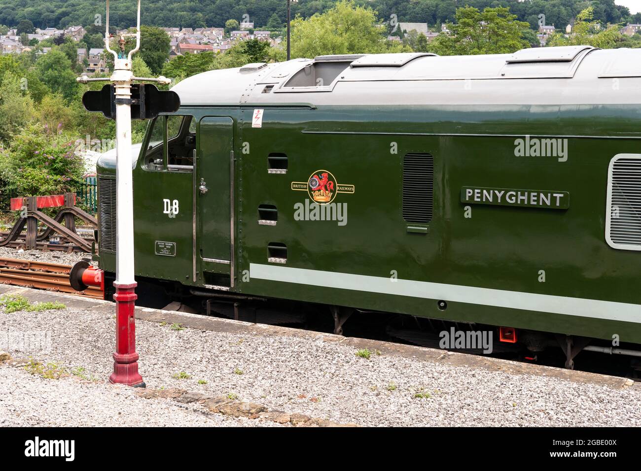 Old vintage restored British diesel engine Stock Photo - Alamy