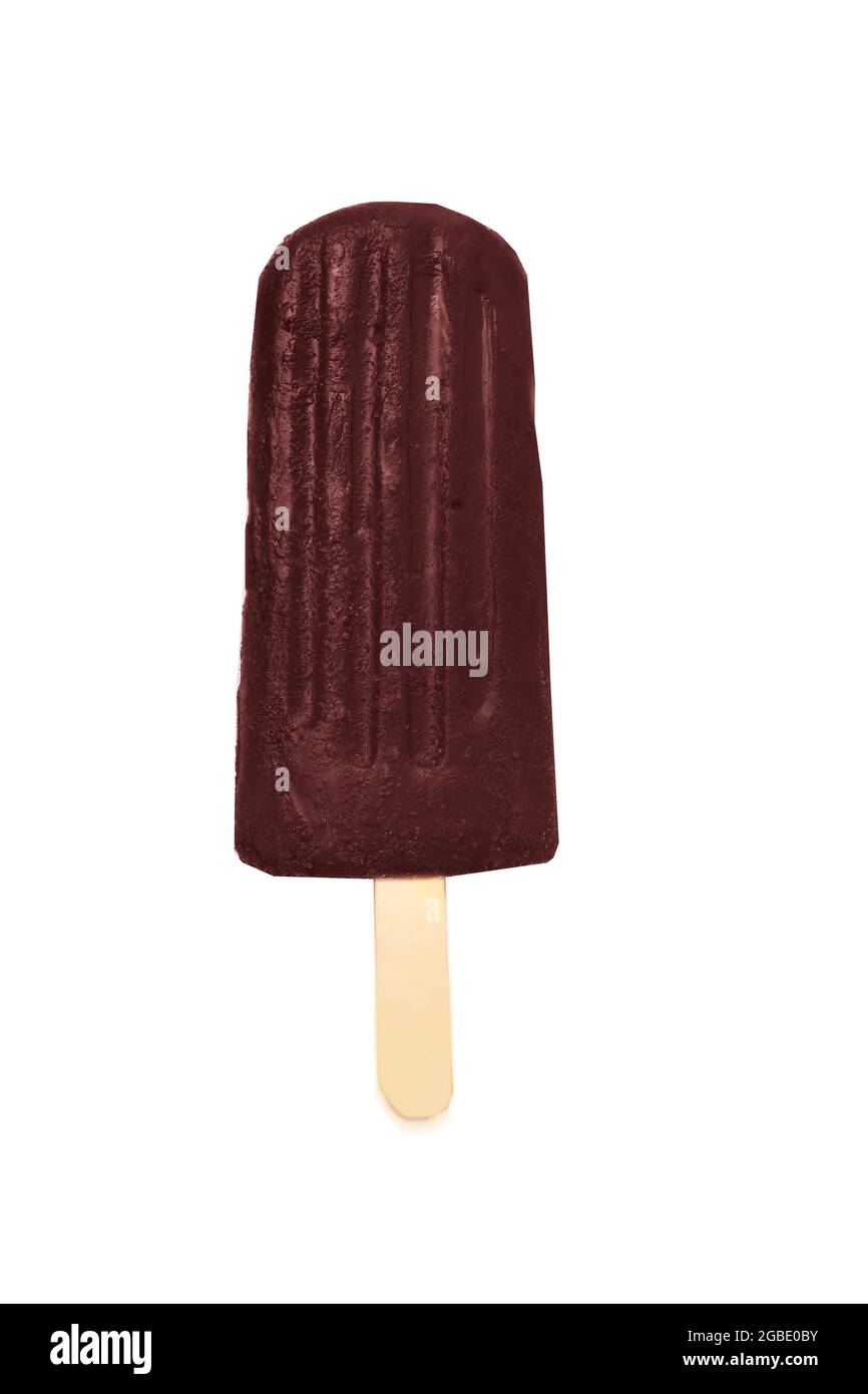 Cola Flavored Popsicle Isolated On White Background With Clipping Path ...