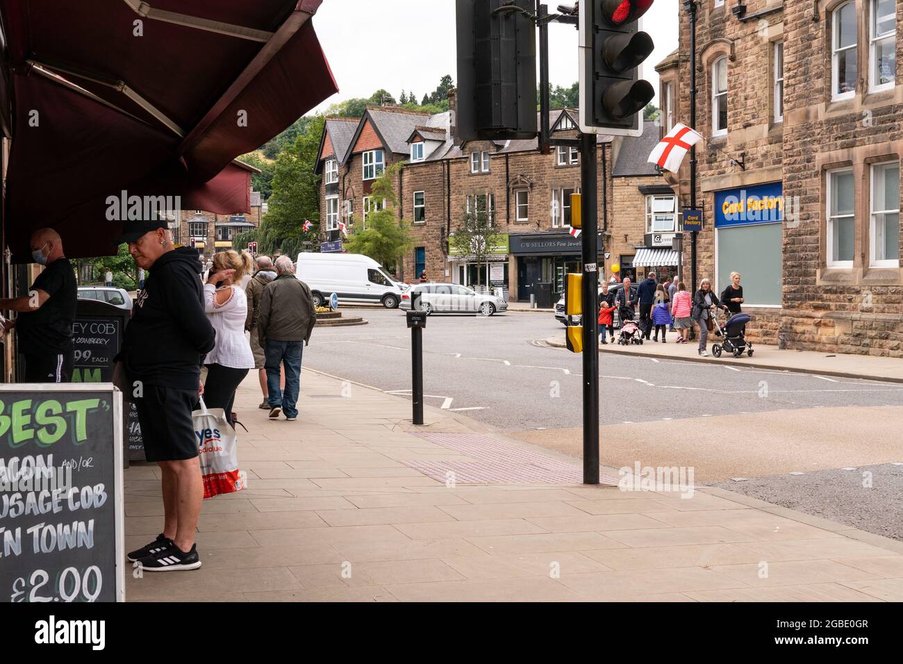 Town center scene in Matlock, Derbyshire, UK Stock Photo - Alamy